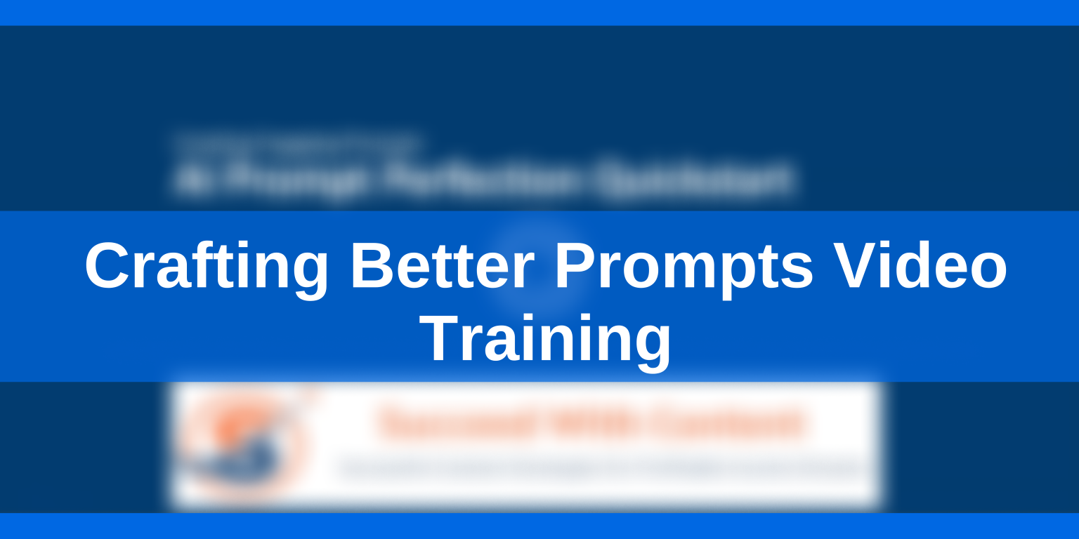 AI Prompt Perfection Quickstart for WarriorPlus - Succeed With Content Blog