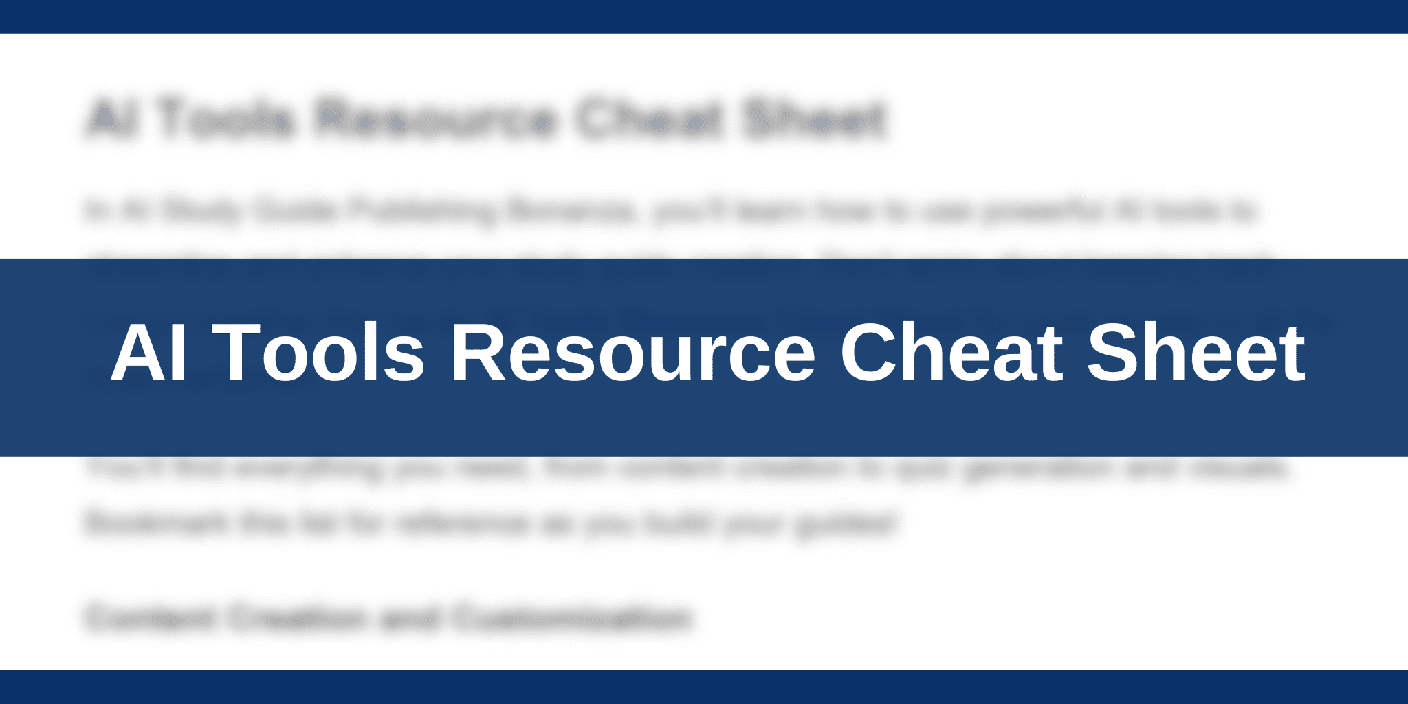 AI Study Guide Publishing Bonanza for W+ (CC template) - Succeed With ...