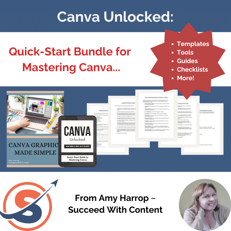 Gift: Canva Unlocked: Quickstart Bundle for Mastering Canva - Succeed With Content Blog