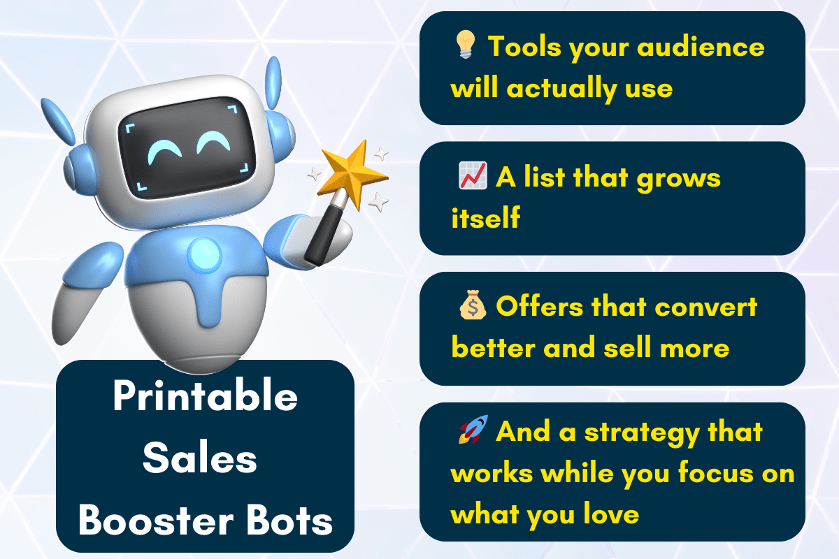 Printable Sales Booster Bots for Thrivecart - Succeed With Content Blog